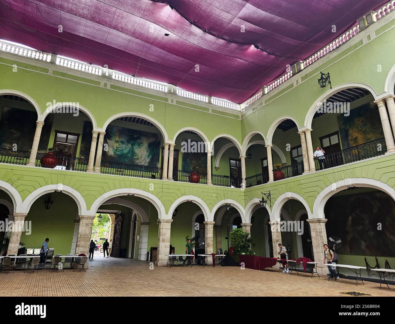 Merida, Yucatan, Mexico - Oct 28 2024: Government Palace in the center ...