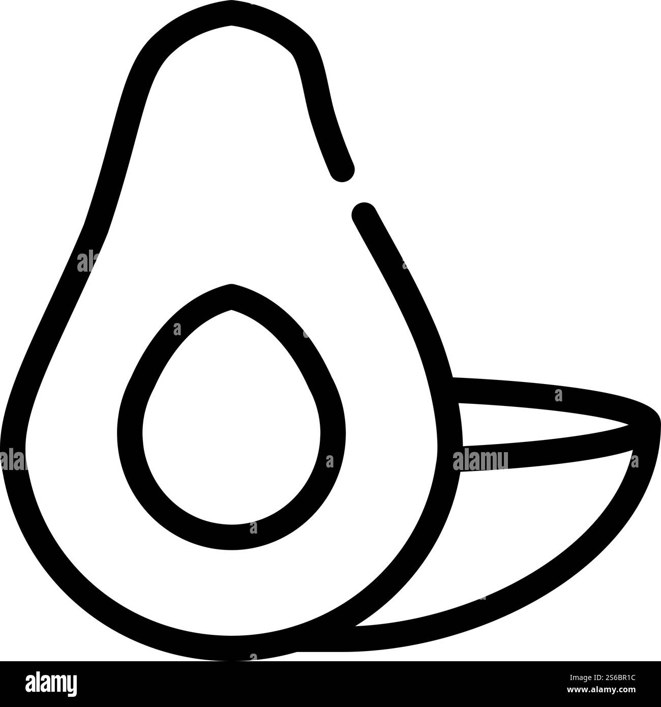 avocado vegetable line icon vector. avocado vegetable sign. isolated ...