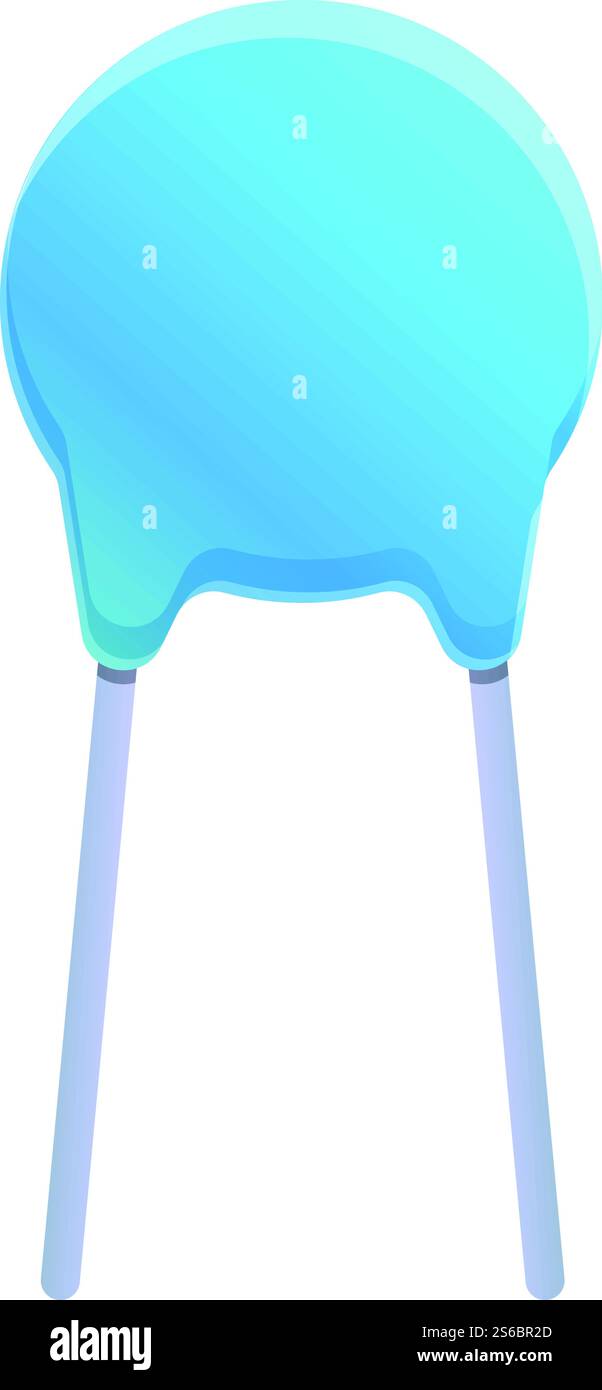 Copper capacitor icon. Cartoon of copper capacitor vector icon for web ...