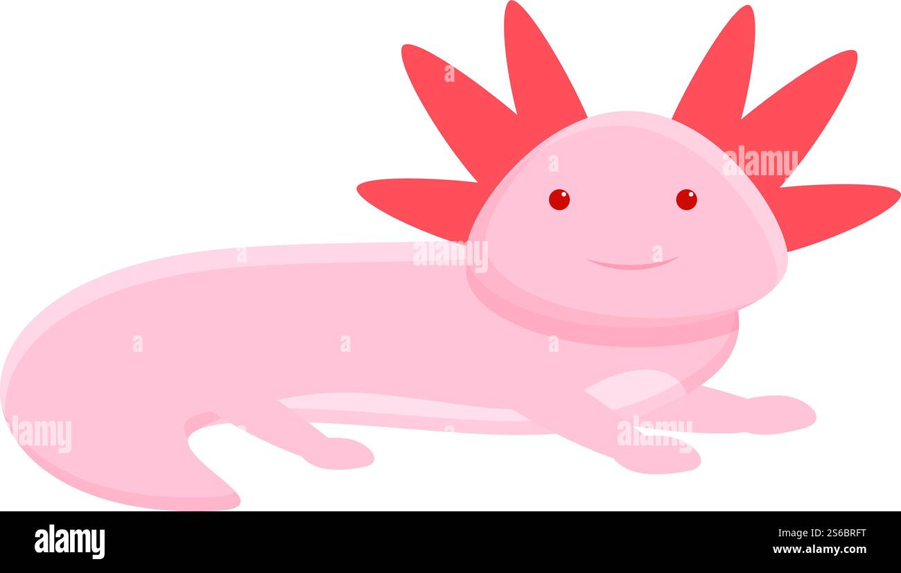 Sleeping axolotl icon. Cartoon of sleeping axolotl vector icon for web ...