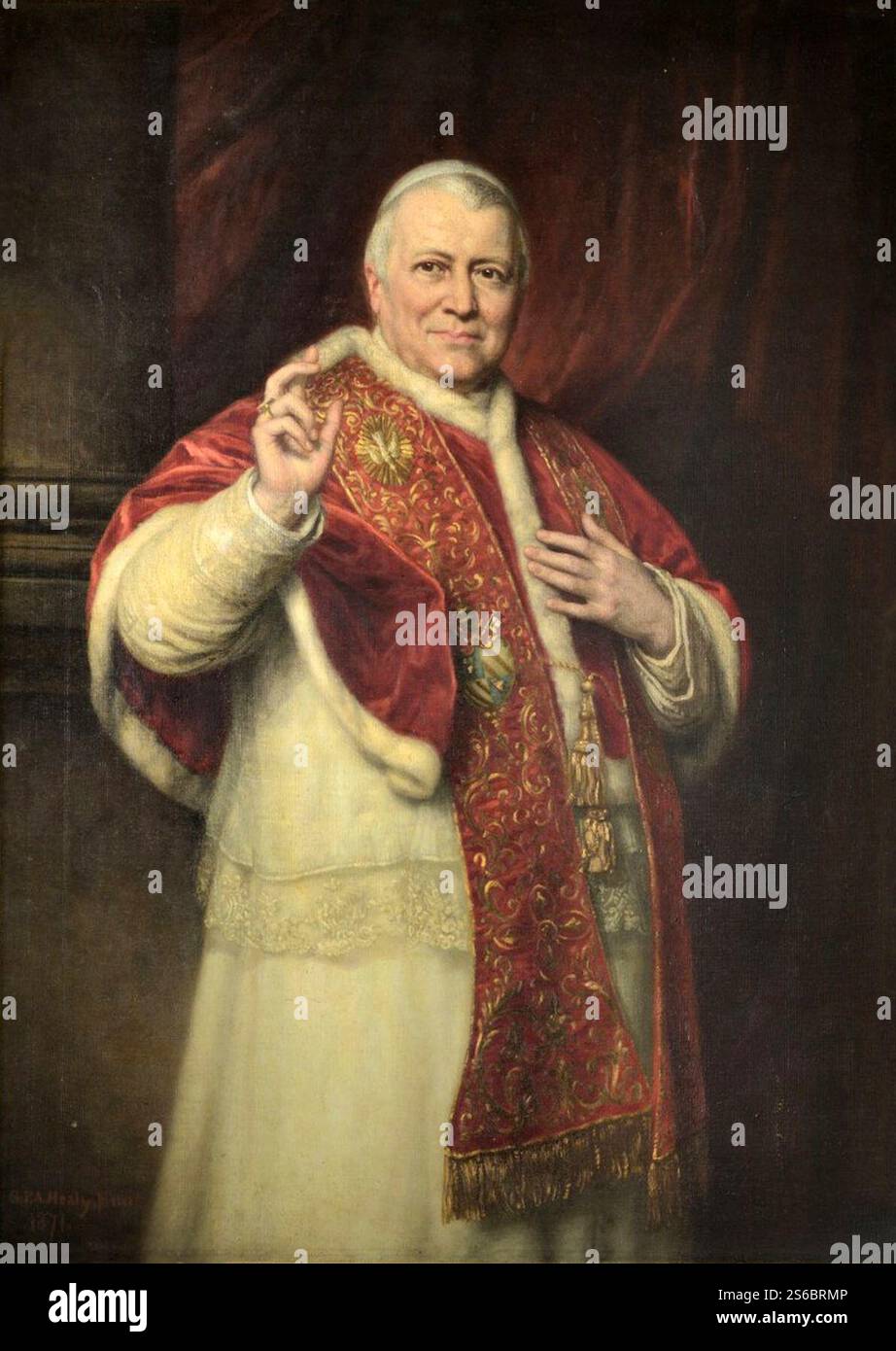 G.P.A.Healy, Portrait of Pope Pius IX (1871 Stock Photo - Alamy