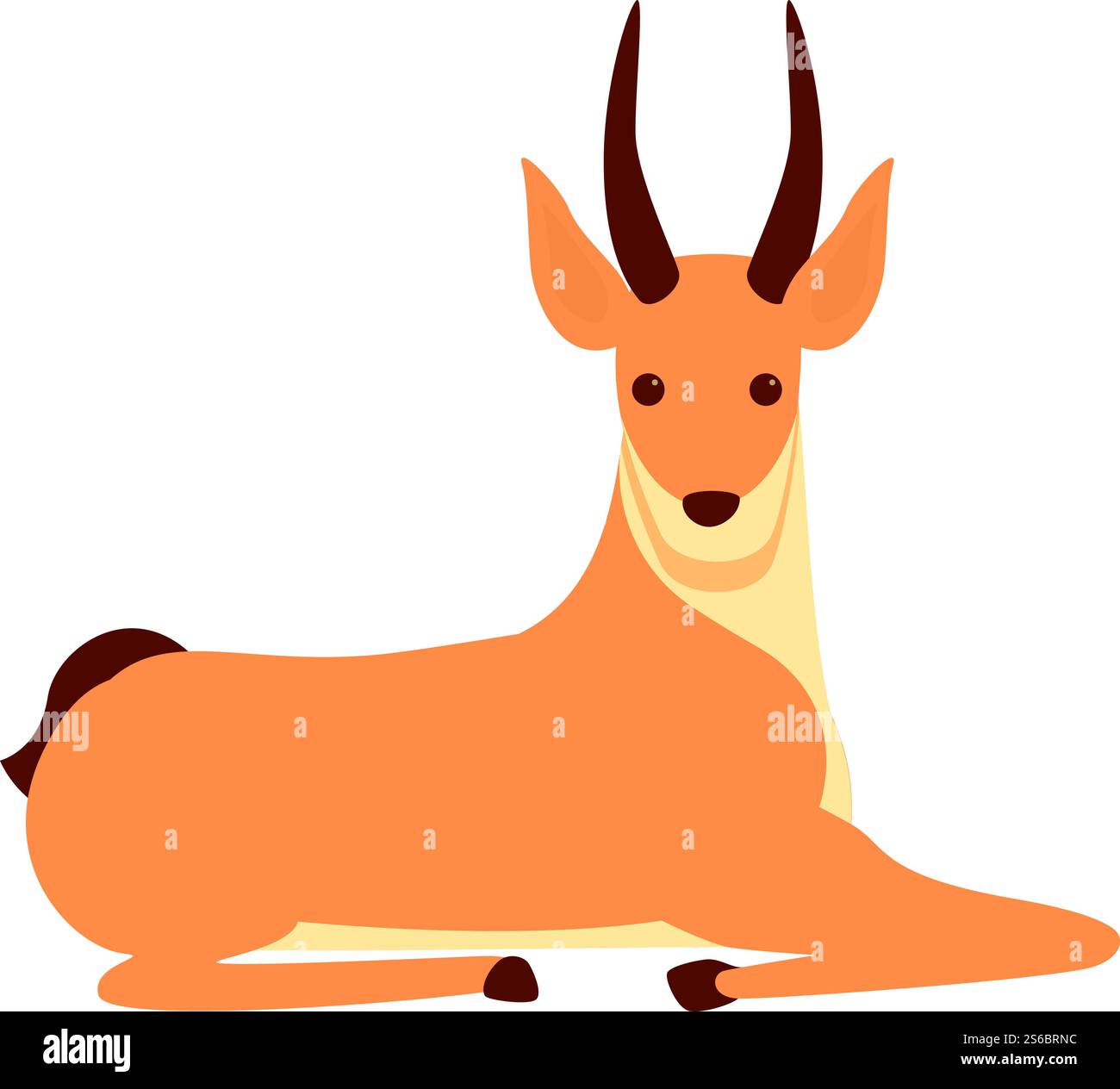 Sitting gazelle icon. Cartoon of sitting gazelle vector icon for web ...