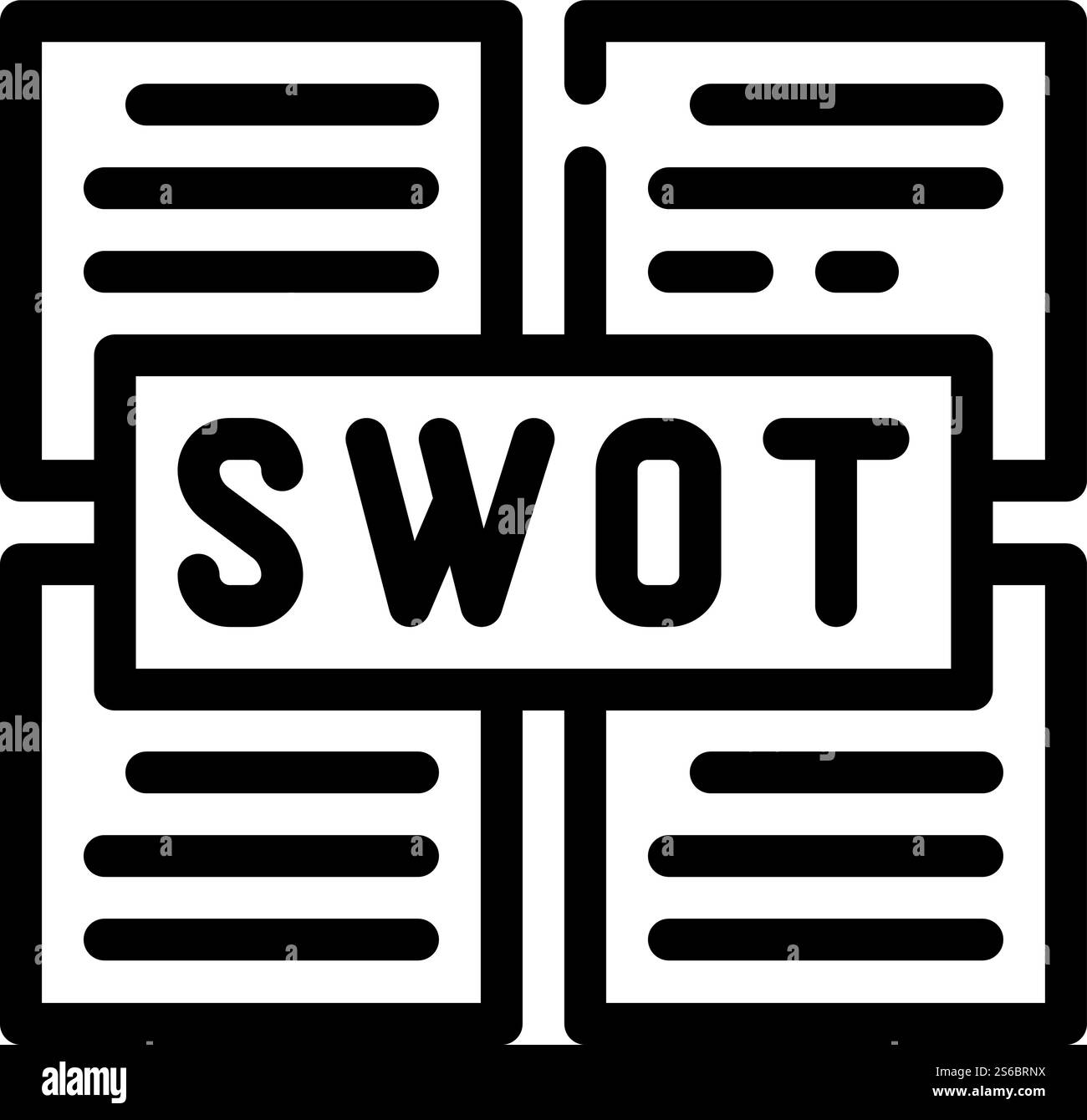 swot analysis line icon vector. swot analysis sign. isolated contour ...