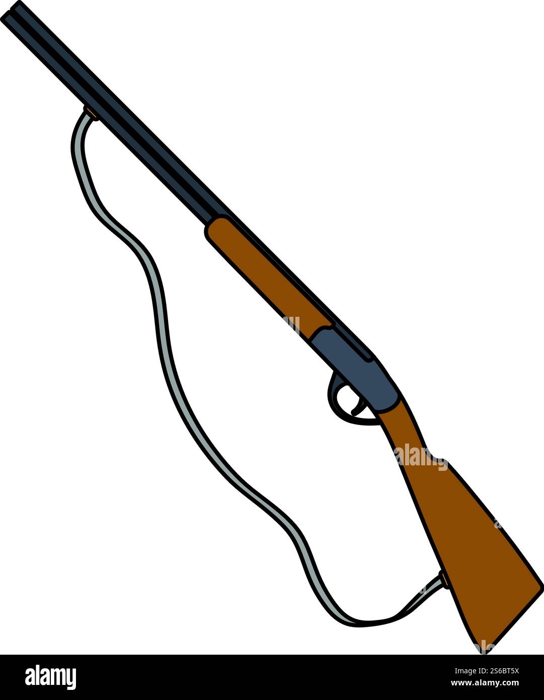Icon Of Hunting Gun. Editable Outline With Color Fill Design. Vector ...