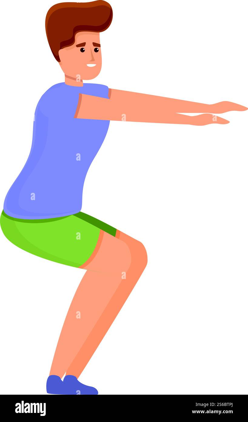 Home training sit down icon. Cartoon of home training sit down vector ...