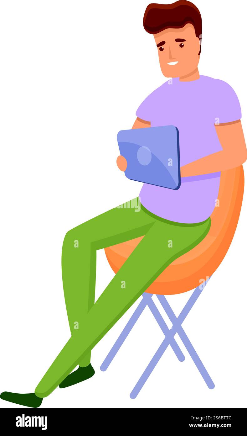 Outsource programmer icon. Cartoon of outsource programmer vector icon for web design isolated ...