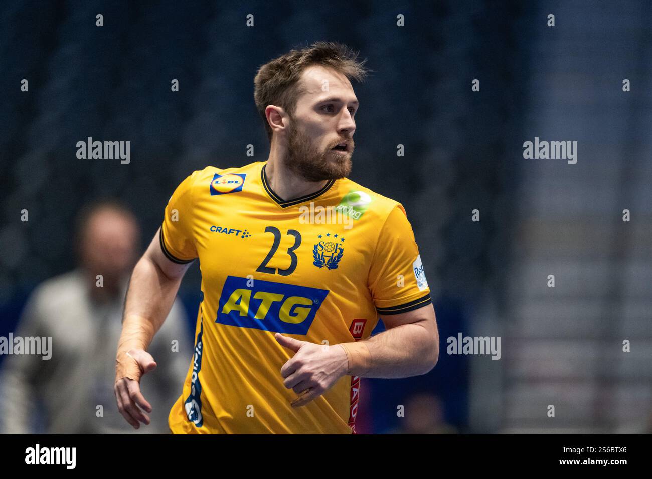 250116 Albin Lagergren of Sweden during the 2025 IHF World Men's ...