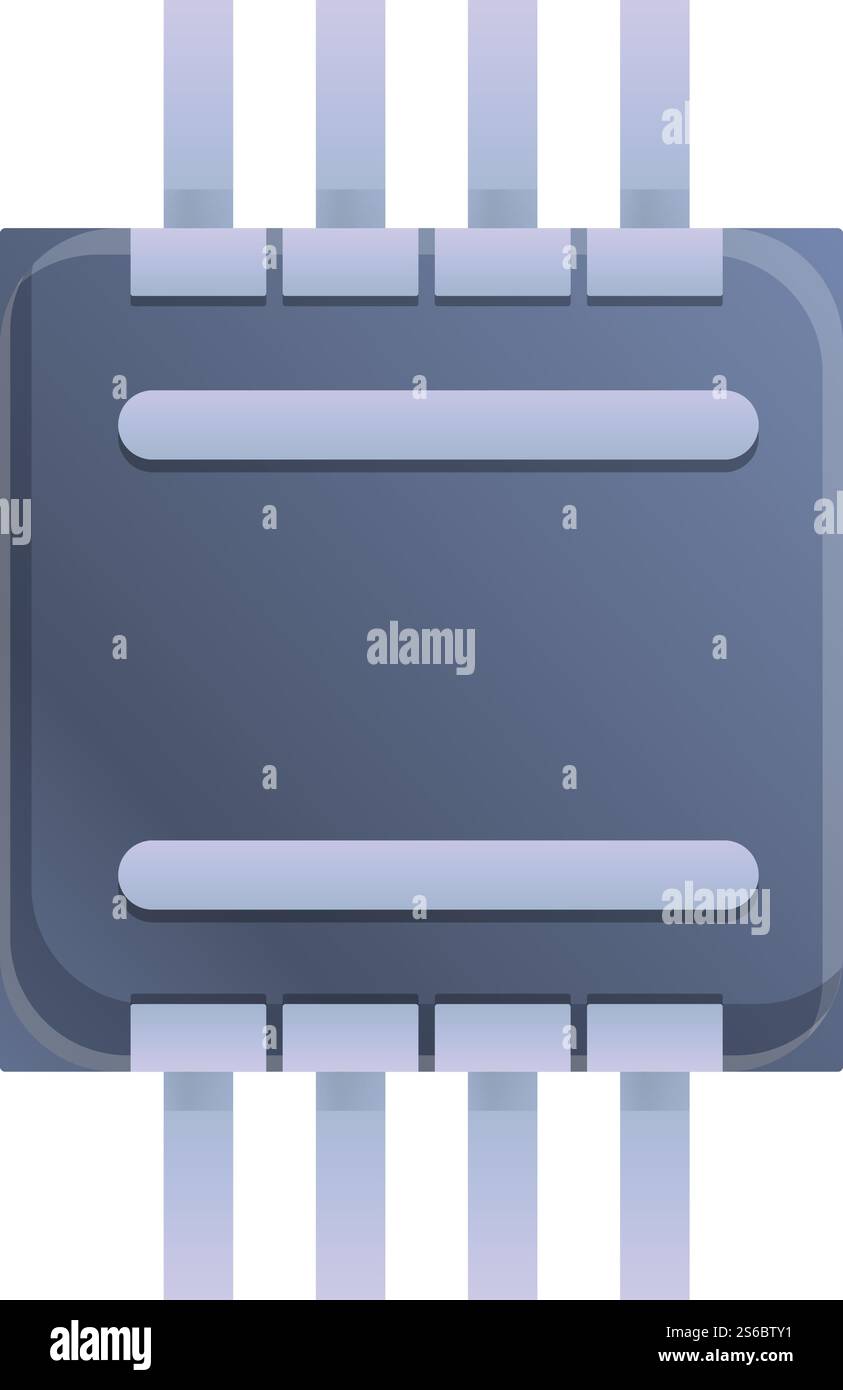 Chip capacitor icon. Cartoon of chip capacitor vector icon for web ...