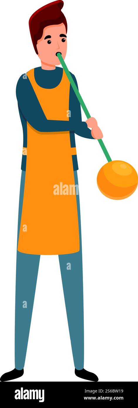 Glass blower activity icon. Cartoon of glass blower activity vector ...