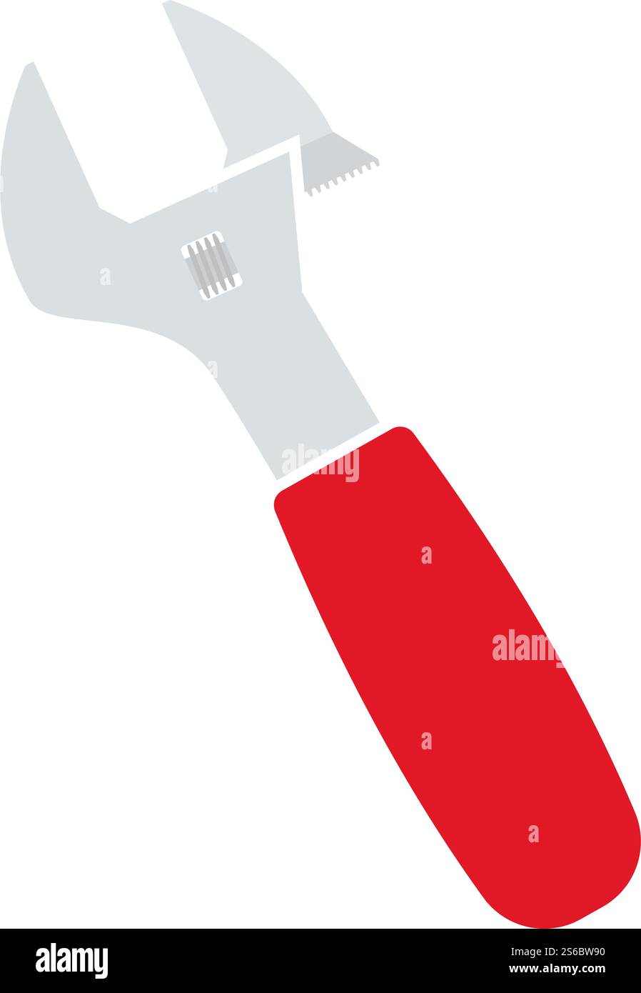 Adjustable Wrench Icon. Flat Color Design. Vector Illustration Stock ...