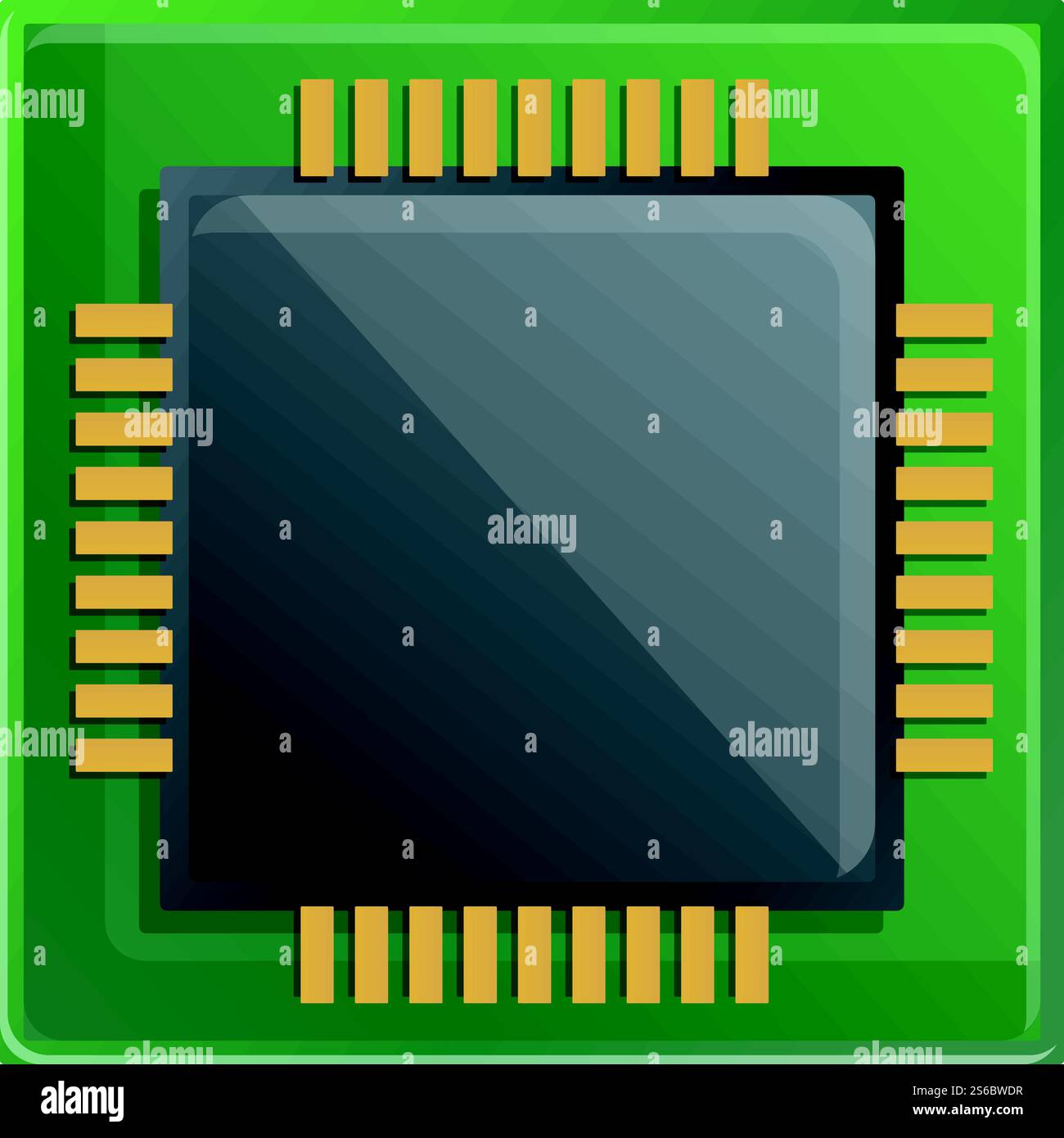 Component processor icon. Cartoon of component processor vector icon ...