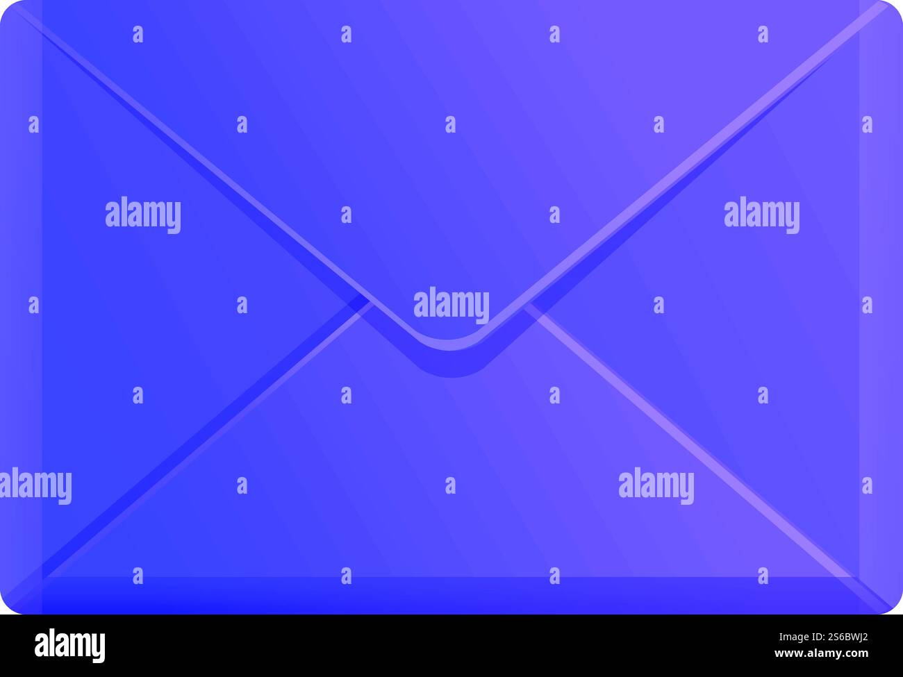 Violet envelope icon. Cartoon of violet envelope vector icon for web ...