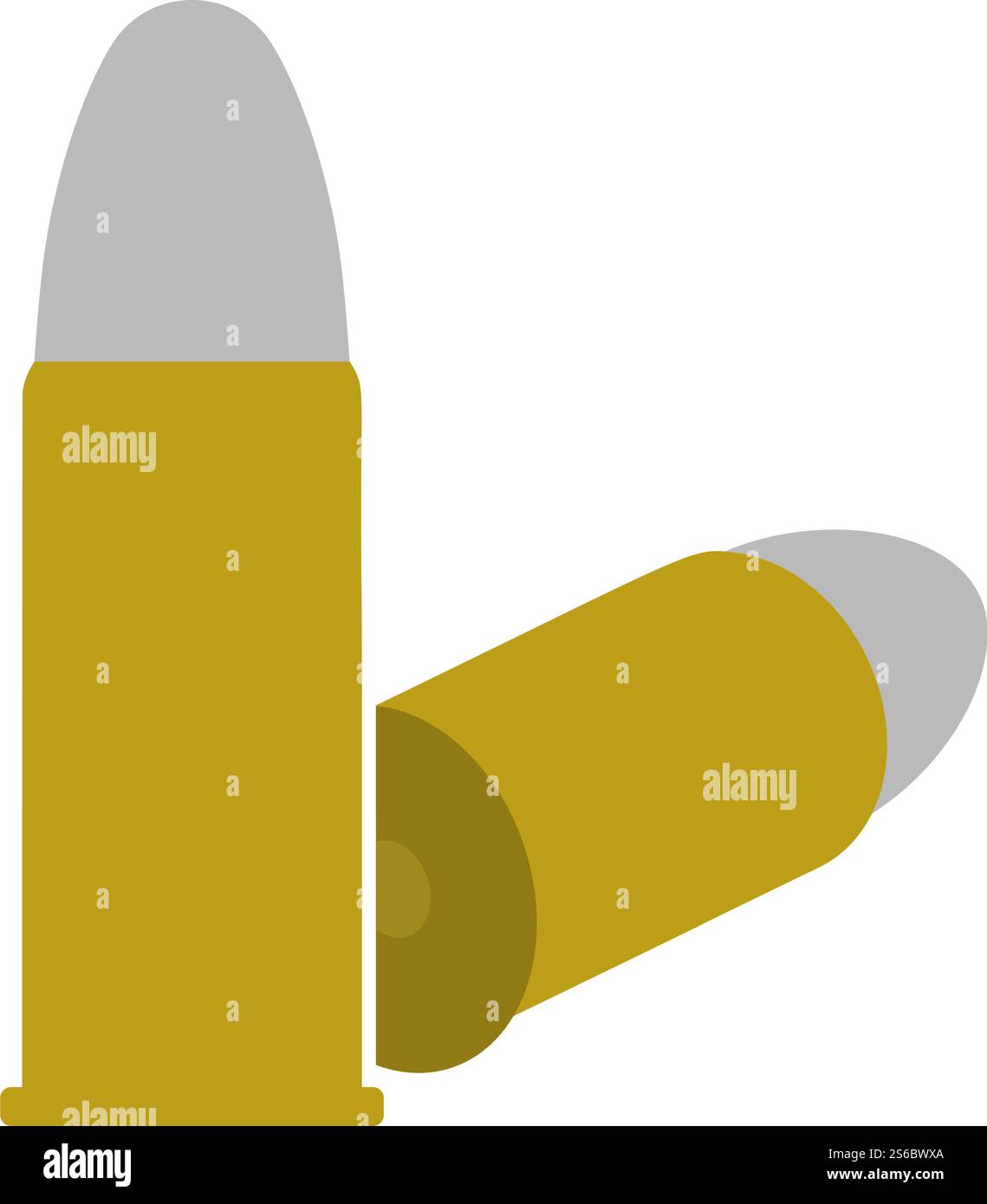 Pistol Bullets Icon. Flat Color Design. Vector Illustration Stock ...