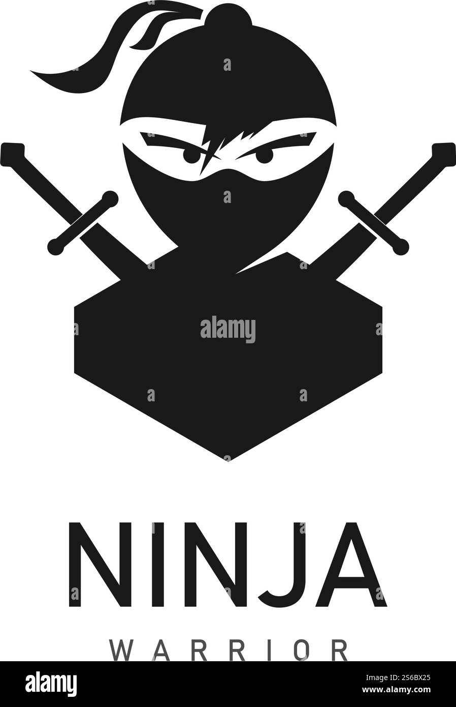 Ninja illustration logo vector template Stock Vector Image & Art - Alamy
