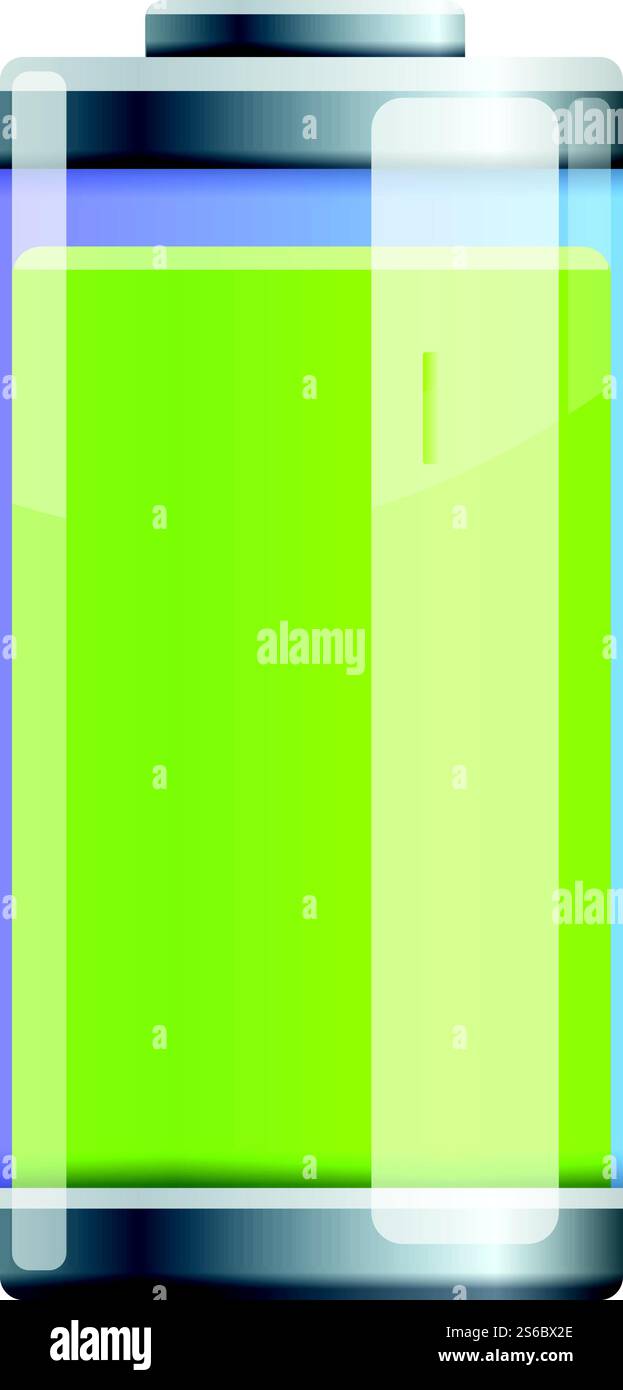 Full green battery icon. Cartoon of full green battery vector icon for ...
