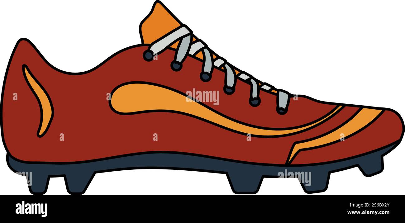 Baseball Boot Icon. Editable Outline With Color Fill Design. Vector ...