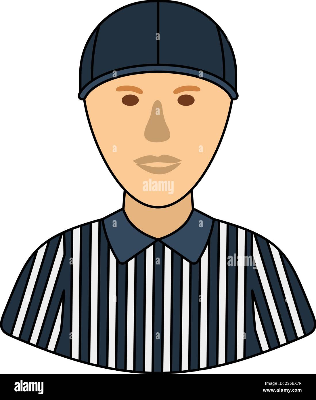 American Football Referee Icon. Editable Outline With Color Fill Design ...