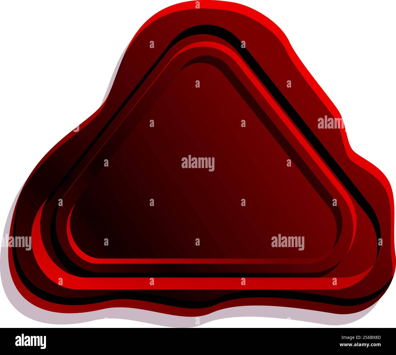 Old triangle wax seal icon. Cartoon of old triangle wax seal vector ...