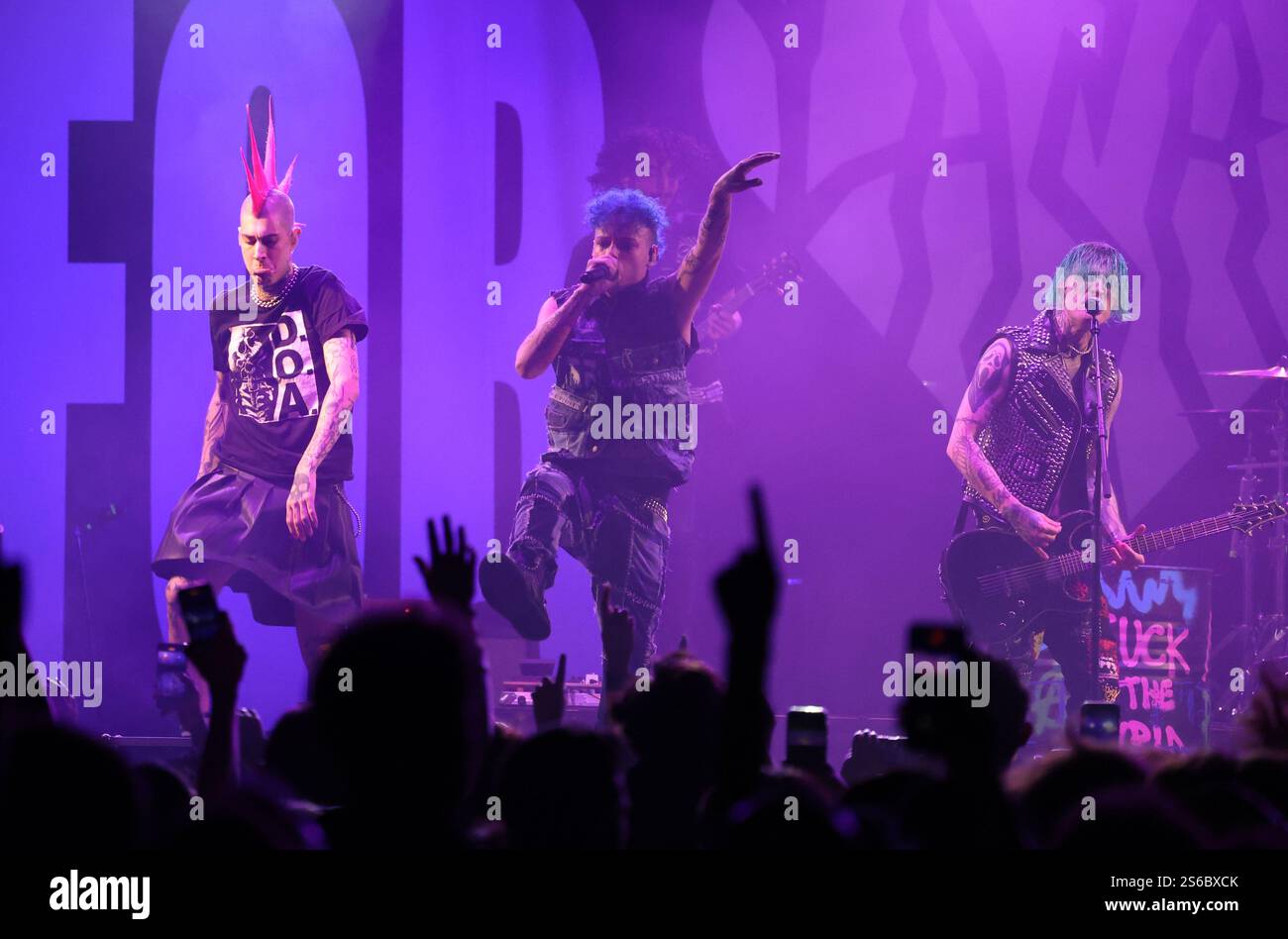 Bologna, Italy. 16th Jan, 2025. Italian punk-rock band La Sad in ...