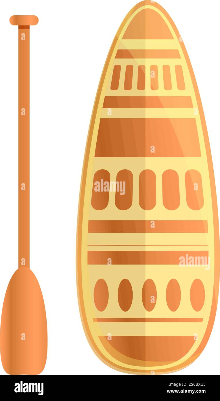 Ocean sup surfing icon. Cartoon of ocean sup surfing vector icon for web design isolated on ...