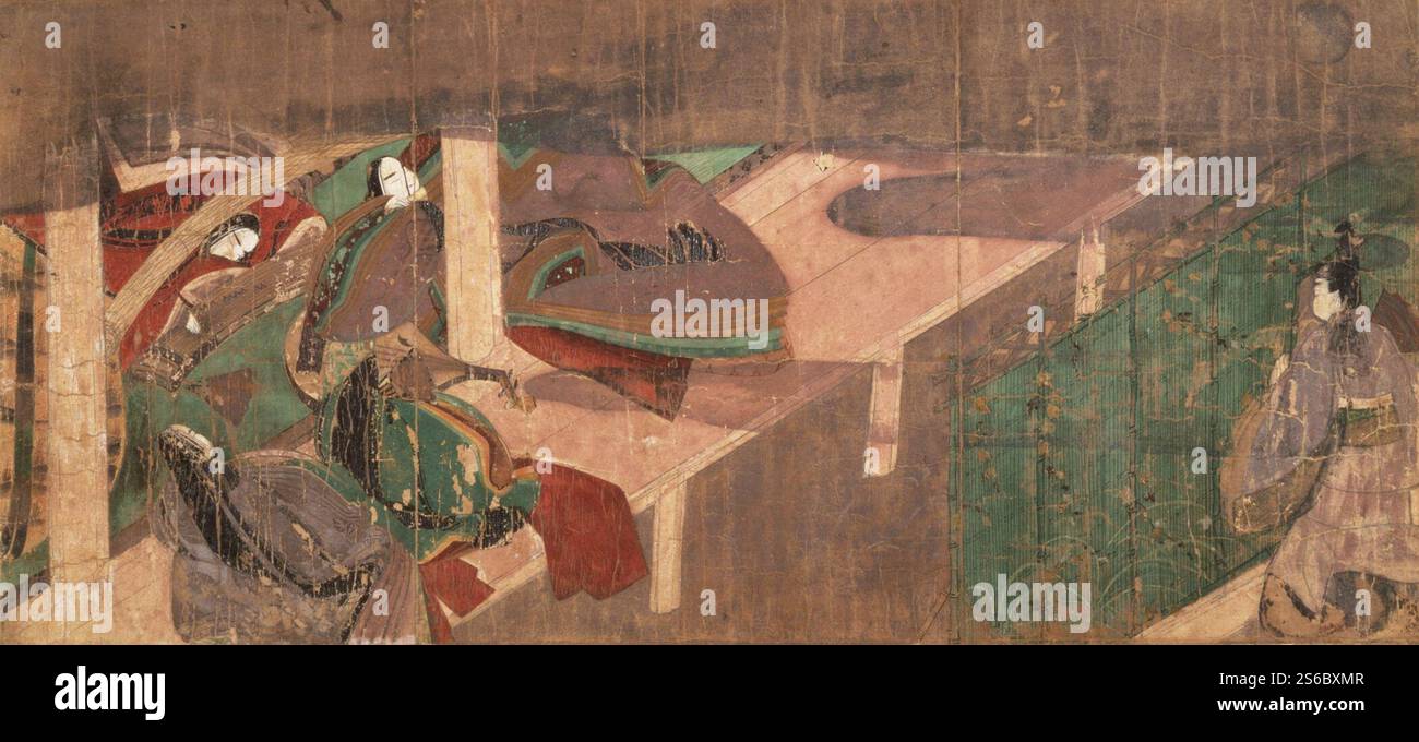 Genji emaki HASHIHIME Stock Photo - Alamy