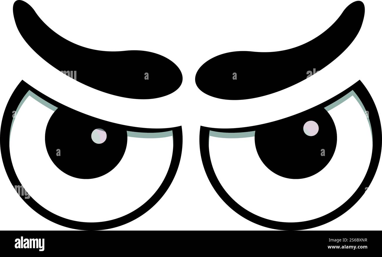 Angry eyes icon. Cartoon of angry eyes vector icon for web design ...