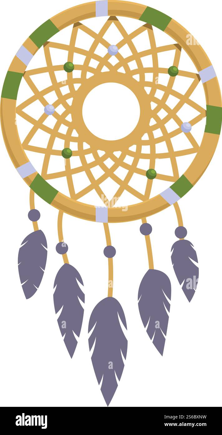Amulet dream catcher icon. Cartoon of amulet dream catcher vector icon ...