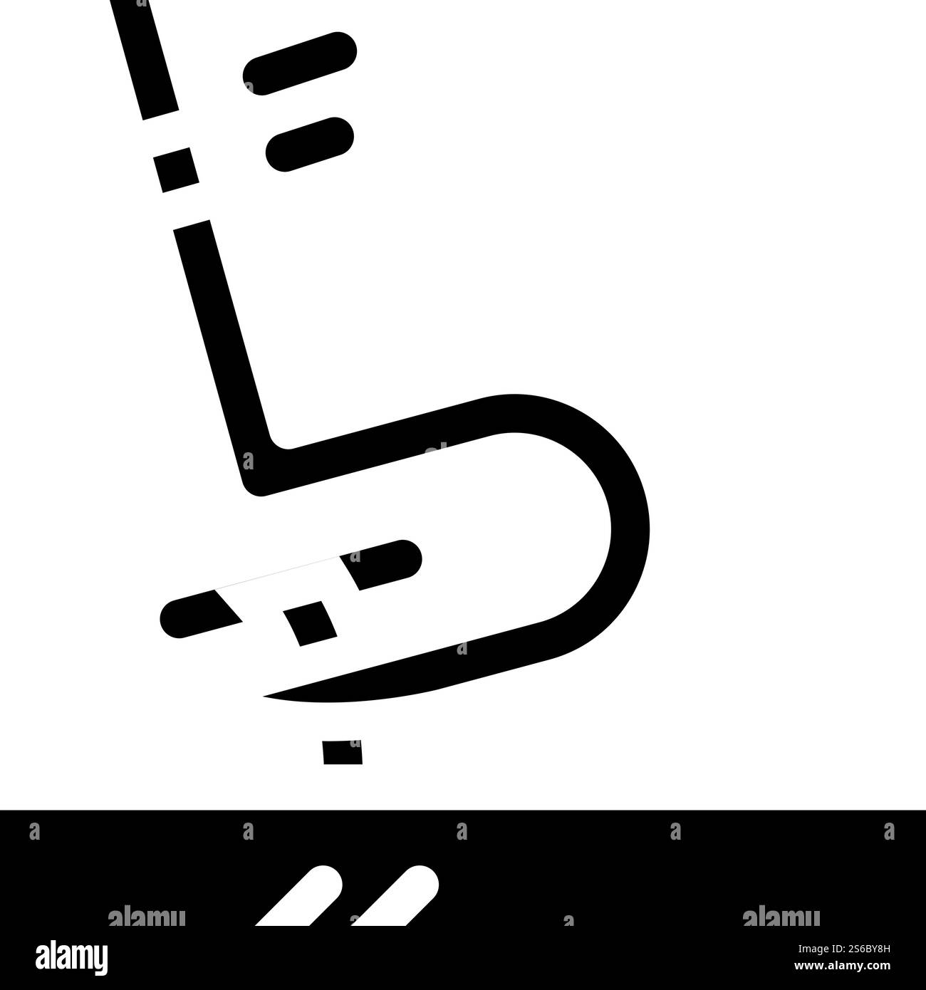 nail puller glyph icon vector. nail puller sign. isolated contour ...