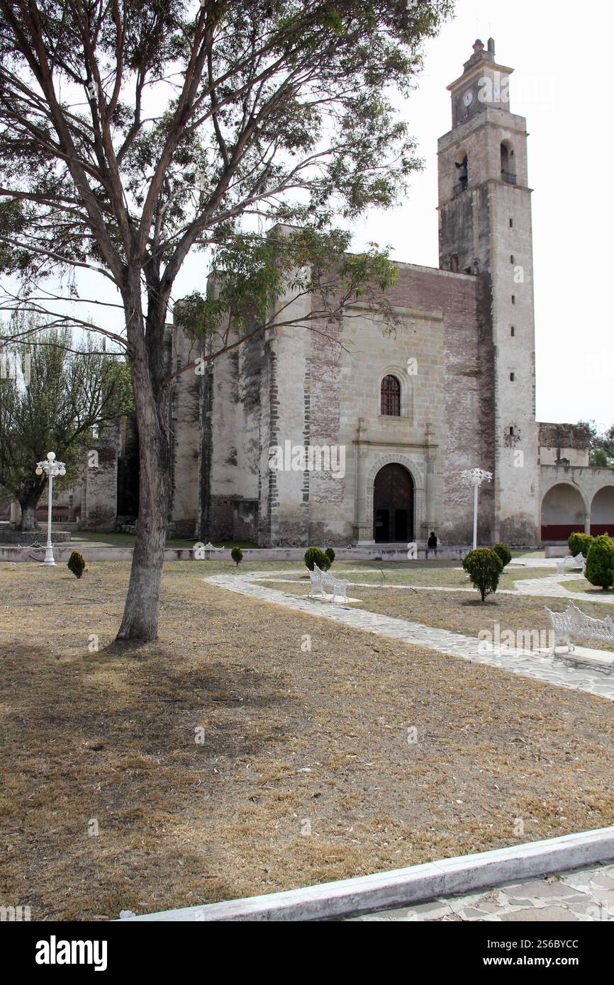 Zempoala, Hidalgo, Mexico - Feb 14 2024: Temple and former convent of ...