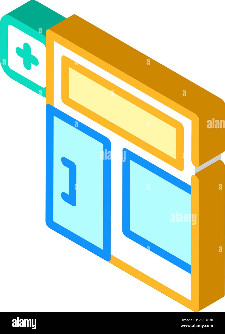 pharmacy store building isometric icon vector. pharmacy store building ...