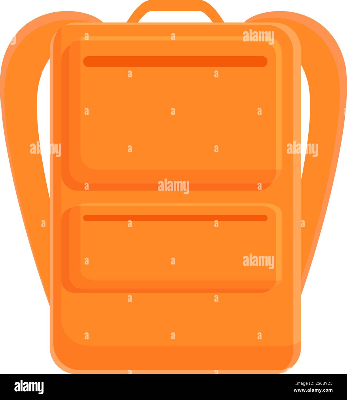 Orange laptop backpack icon. Cartoon of orange laptop backpack vector ...