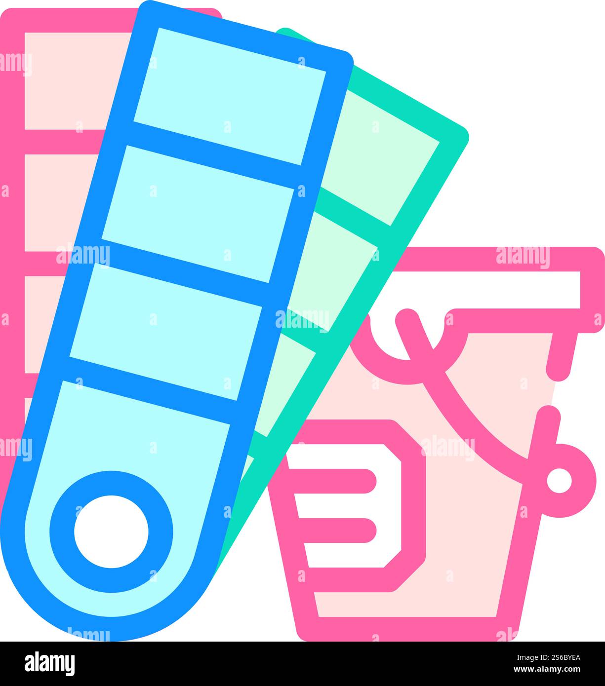 paint palette color icon vector. paint palette sign. isolated symbol ...