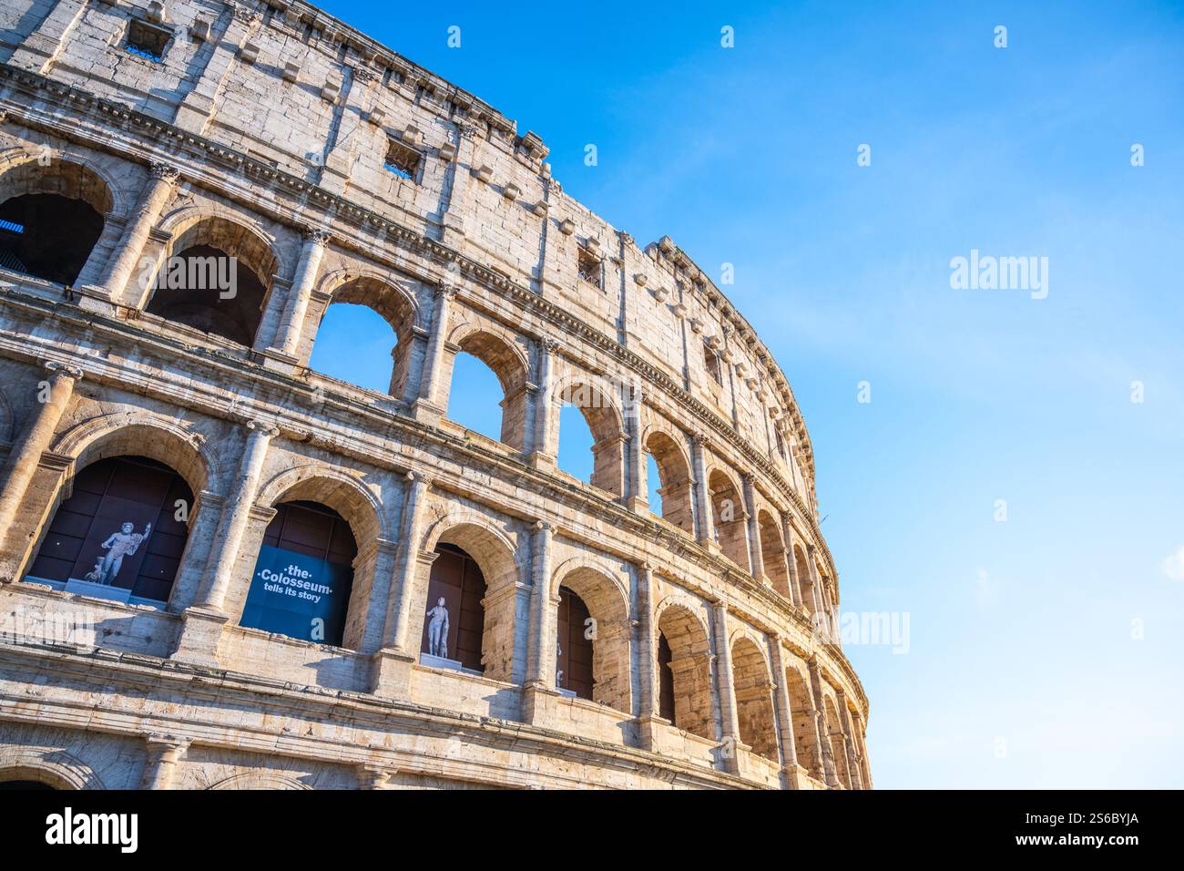 Visitors admire the grand structure of the Colosseum in Rome, Italy ...