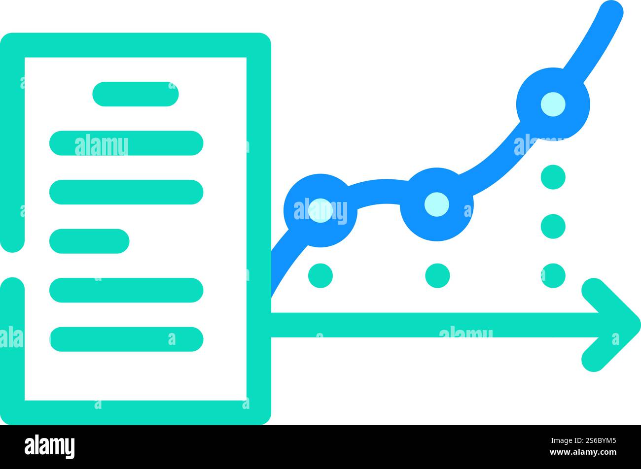 report analysis color icon vector. report analysis sign. isolated ...