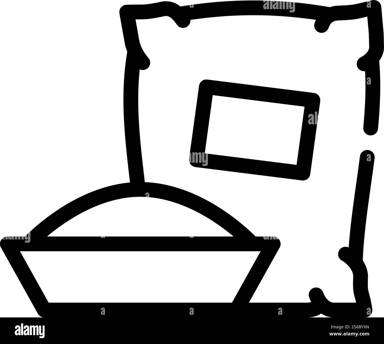 cement or plaster line icon vector. cement or plaster sign. isolated ...