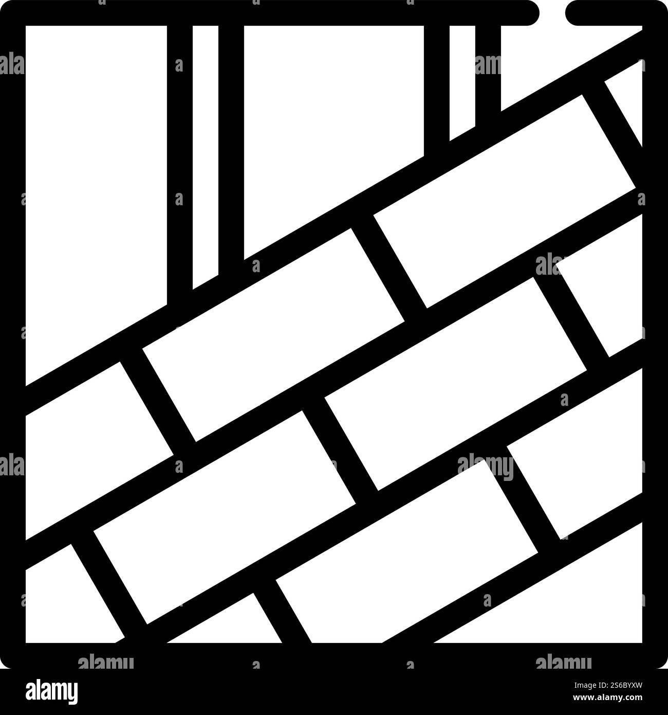 roof tiles laying line icon vector. roof tiles laying sign. isolated ...