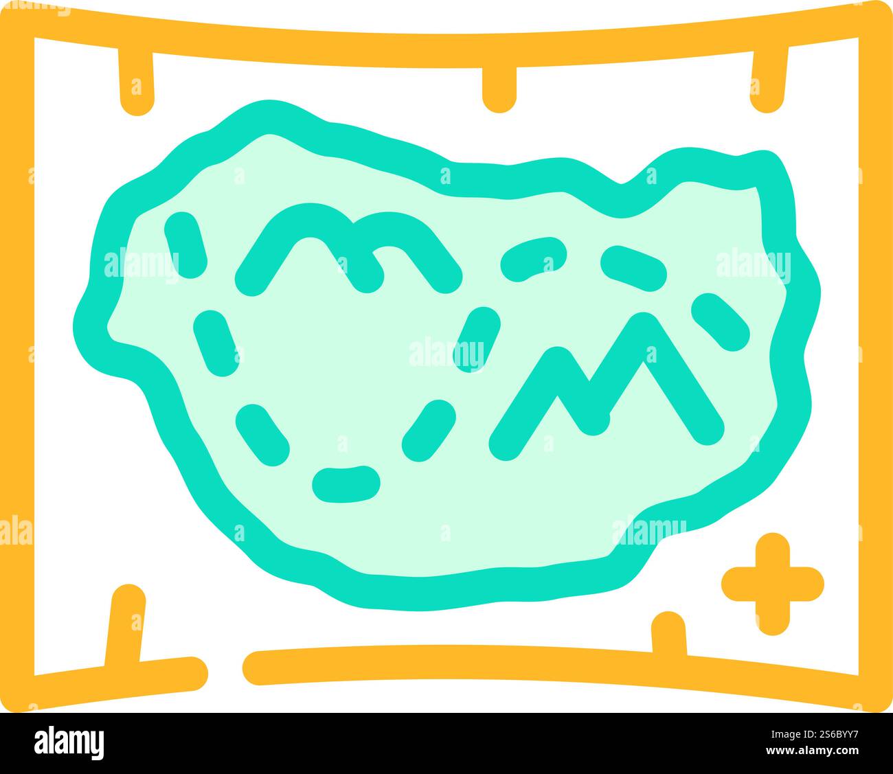 medieval map color icon vector. medieval map sign. isolated symbol ...