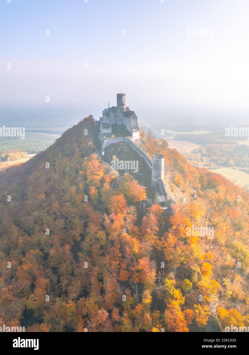 The stunning Bezdez medieval castle stands majestically atop a hill ...