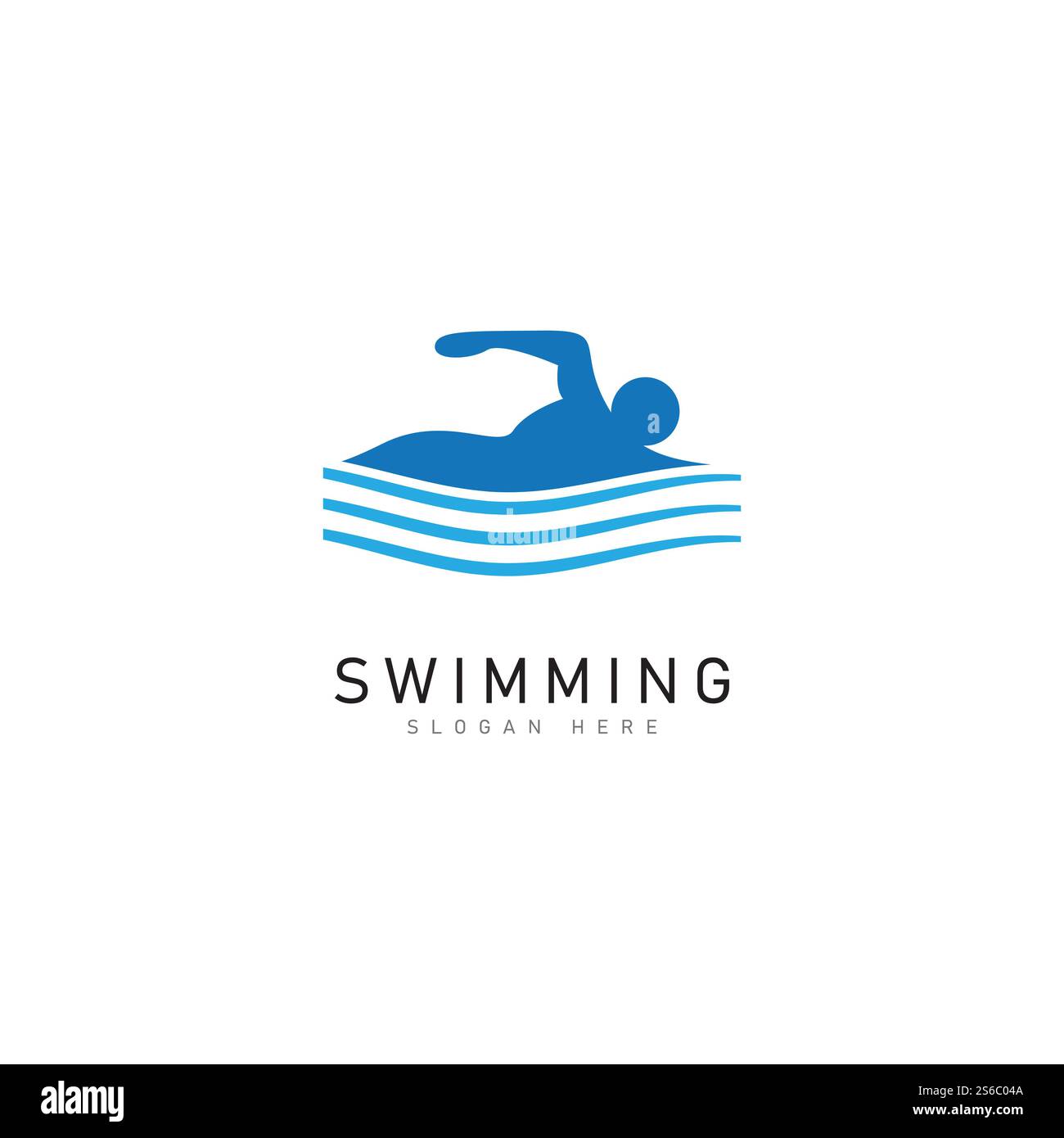 swimming logo vector illustration design template Stock Vector Image ...