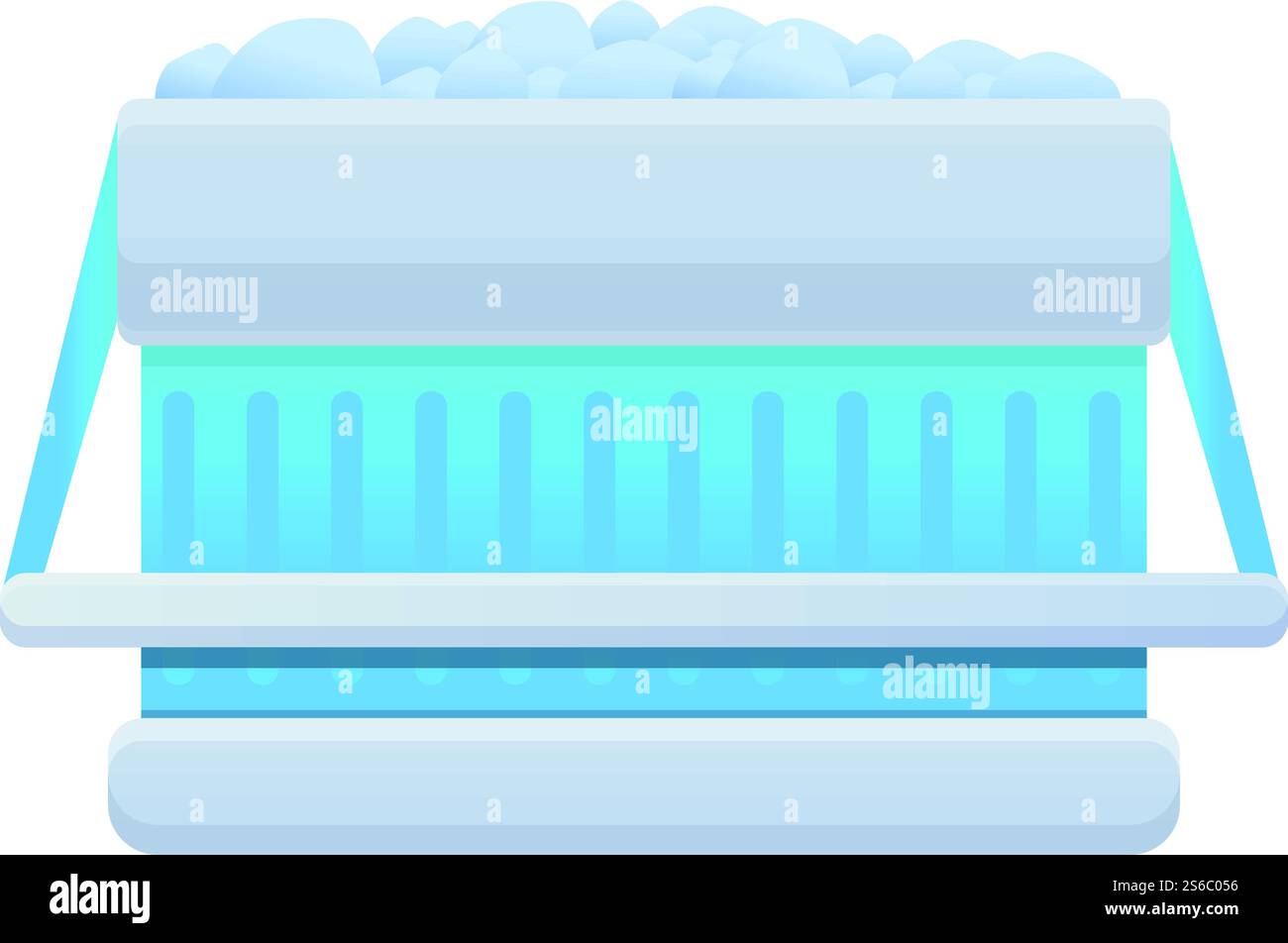 Full ice cube box icon. Cartoon of full ice cube box vector icon for ...