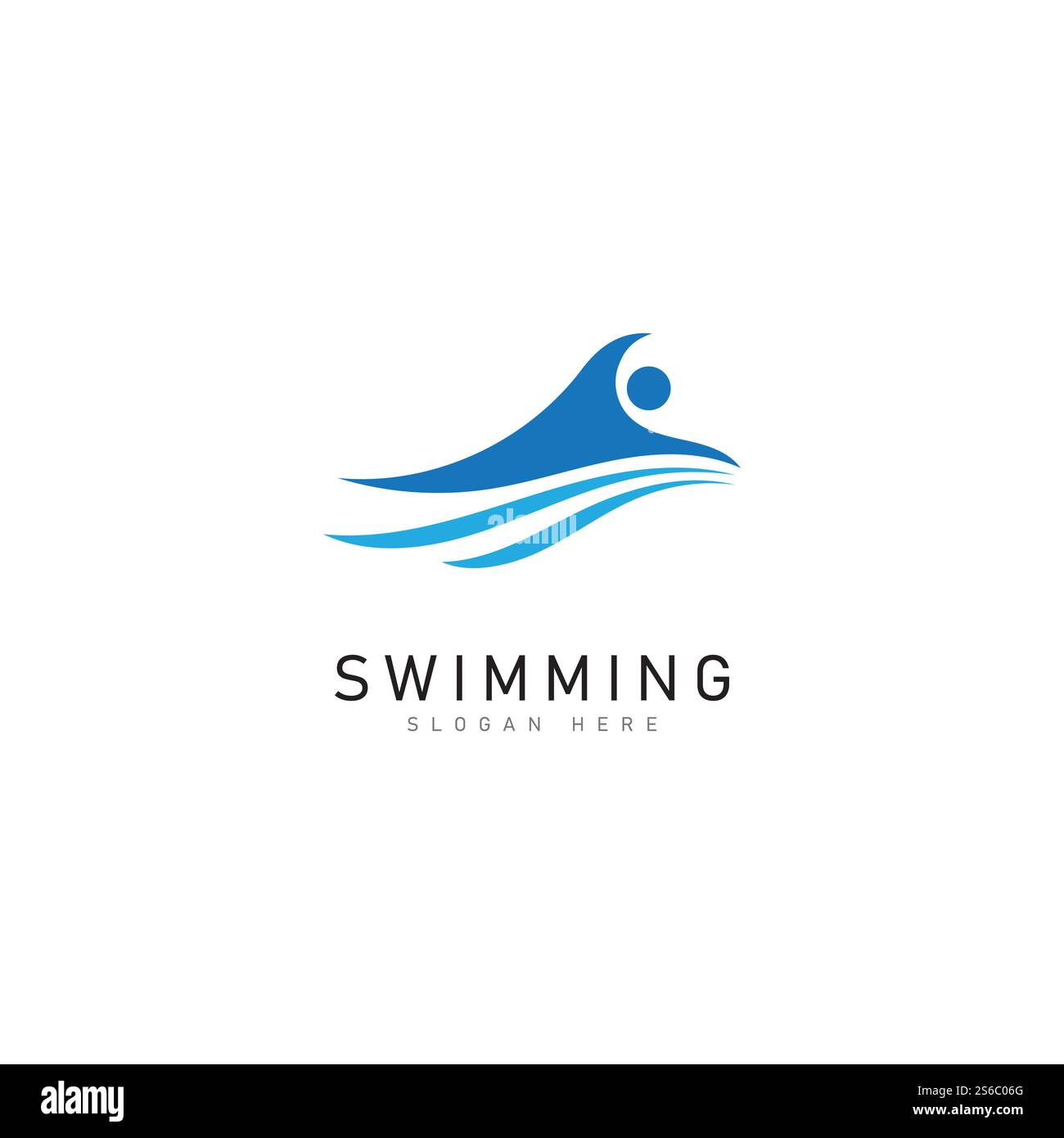 swimming logo vector illustration design template Stock Vector Image ...