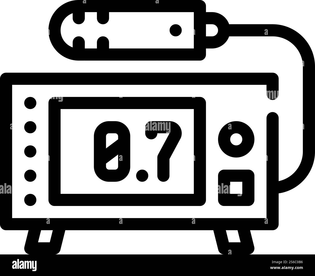 geiger counter line icon vector. geiger counter sign. isolated contour ...
