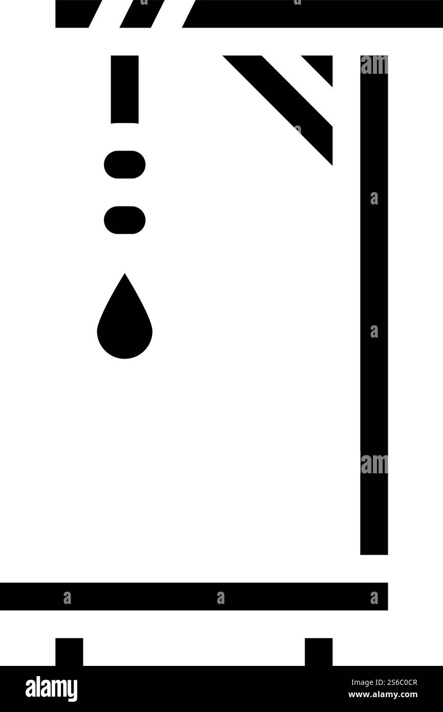 medieval gallows glyph icon vector. medieval gallows sign. isolated contour symbol black ...