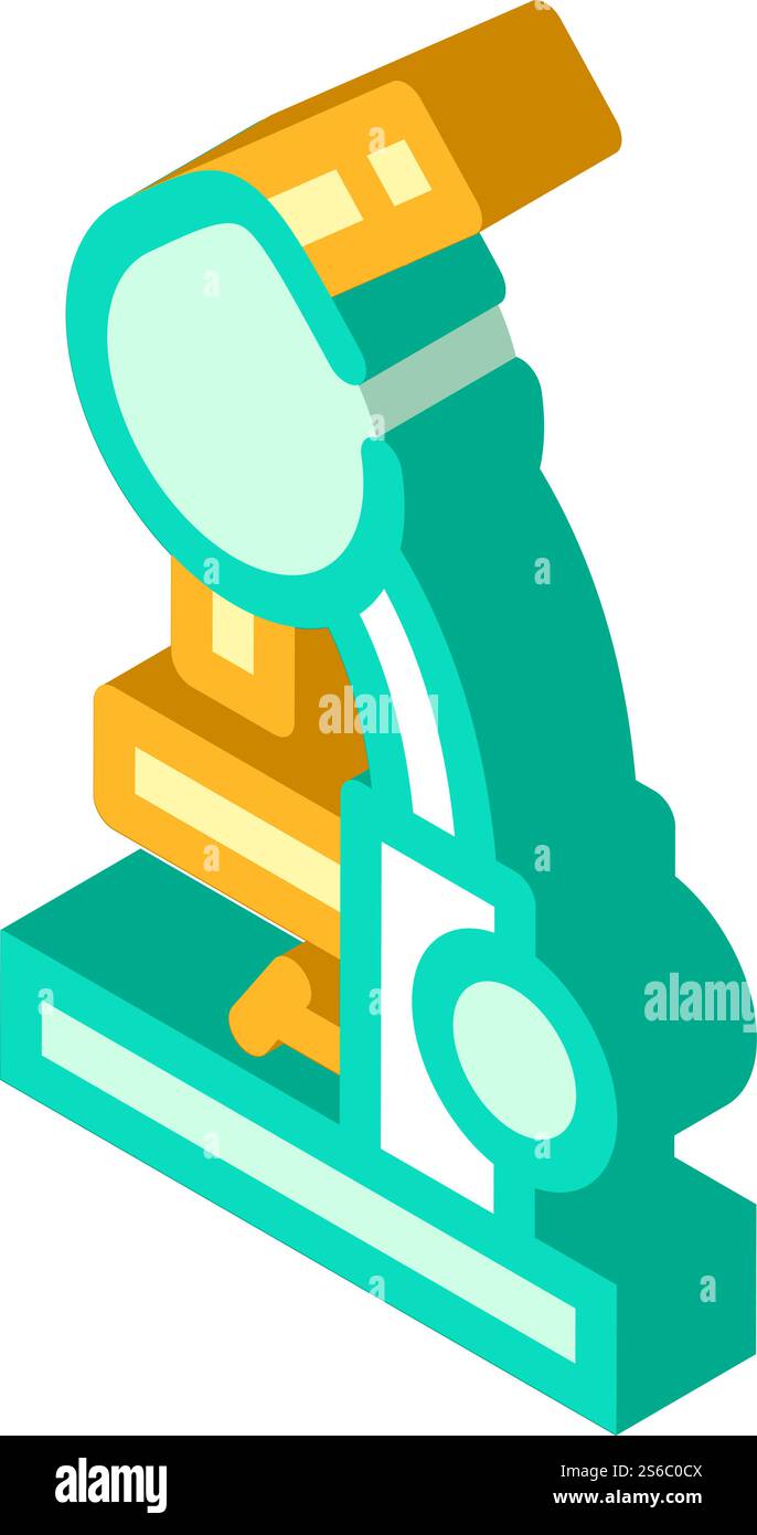 biology microscope isometric icon vector. biology microscope sign ...