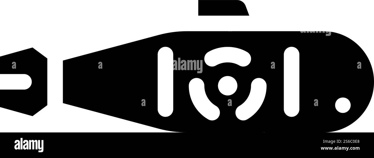 nuclear submarine glyph icon vector. nuclear submarine sign. isolated ...