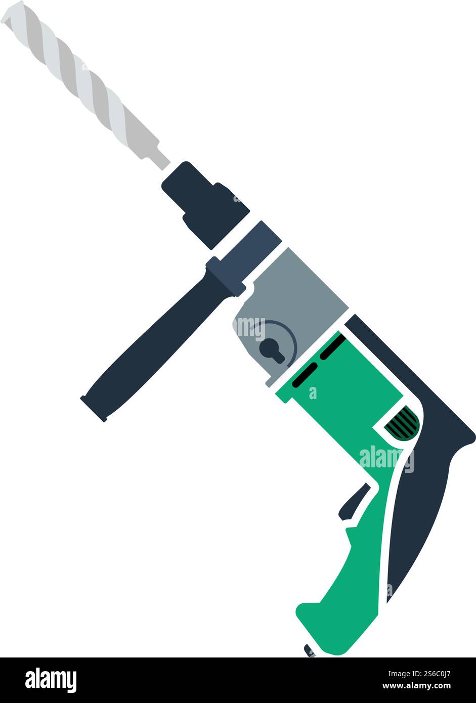 Electric Perforator Icon. Flat Color Design. Vector Illustration Stock ...