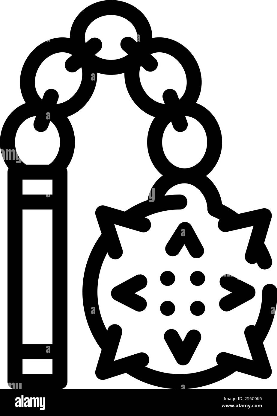 mace weapon line icon vector. mace weapon sign. isolated contour symbol ...
