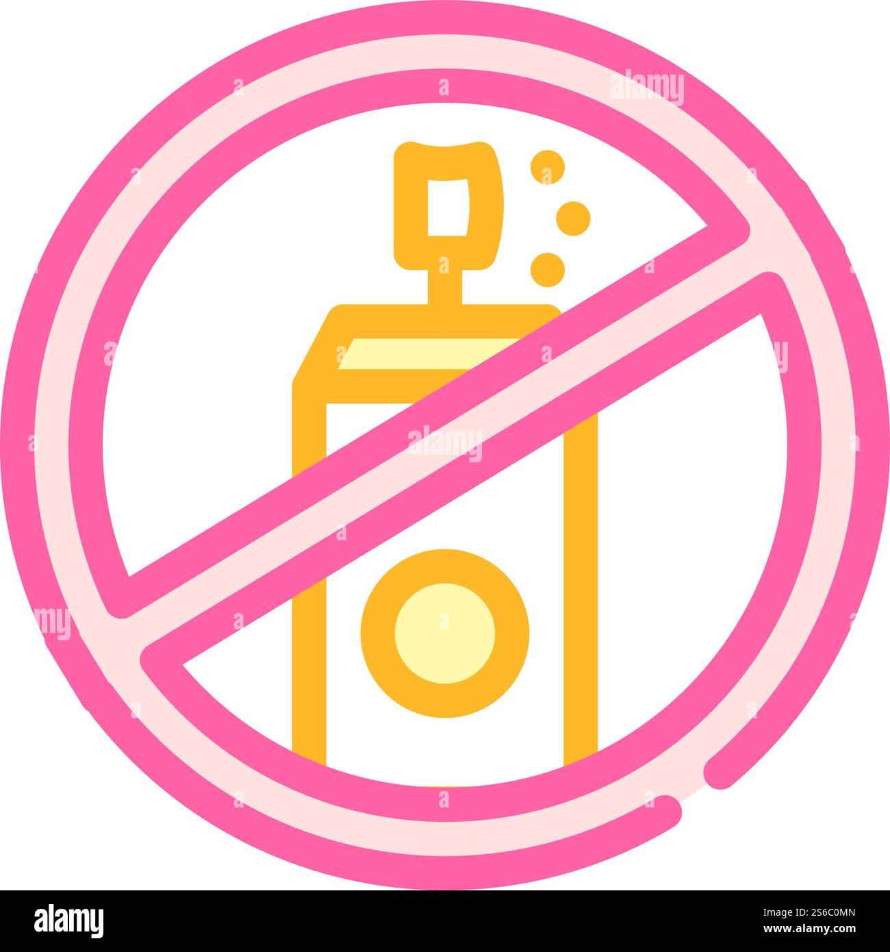 pesticide free spray crossed out sign color icon vector. pesticide free ...