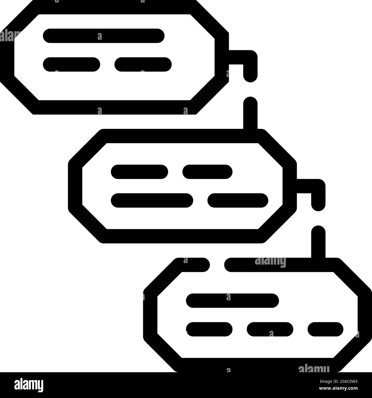 analysis sequence line icon vector. analysis sequence sign. isolated ...