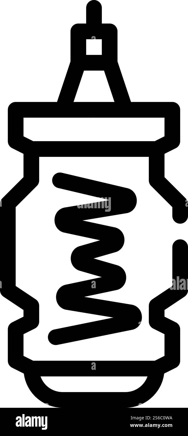 gas centrifuge for uranium enrichment line icon vector. gas centrifuge ...